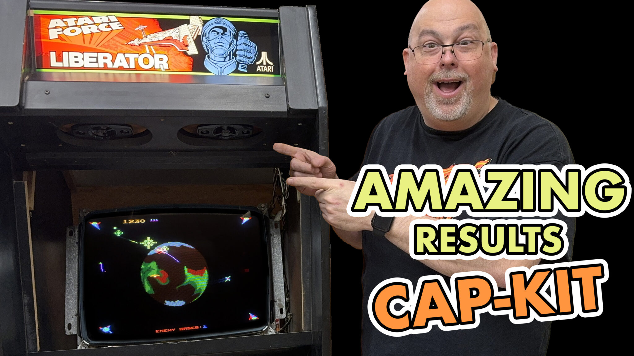 Atari Liberator Electrohome G07-CBO Caps - Time Rift Arcade